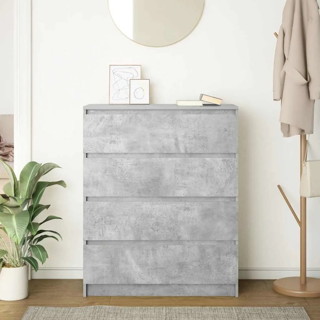Příborník betonově šedý 80x35x99 cm kompozitní dřevo 3328483