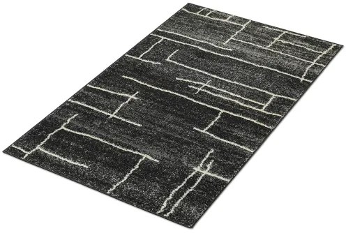 Koberce Breno Kusový koberec DOUX 8022/IS2K, Černá, 67 x 120 cm