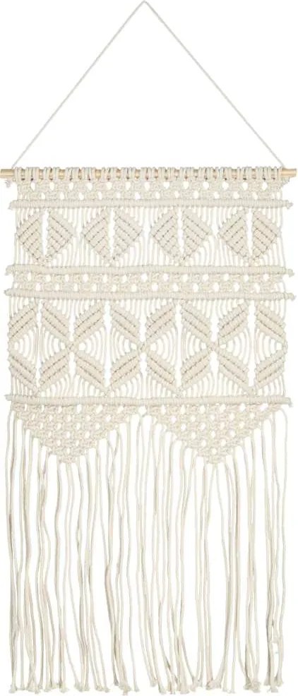 Nástěnný závěs macramé 40 x 80 cm bavlna 323997