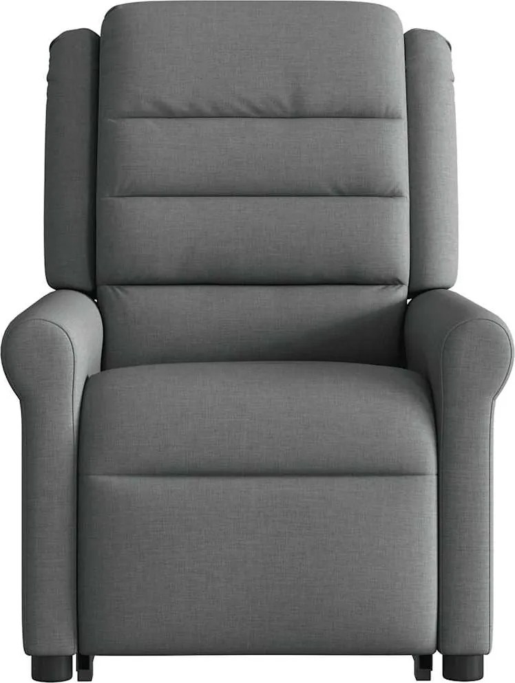 Elektrické zvedací polohovací křeslo tmavě šedé textil 3303335
