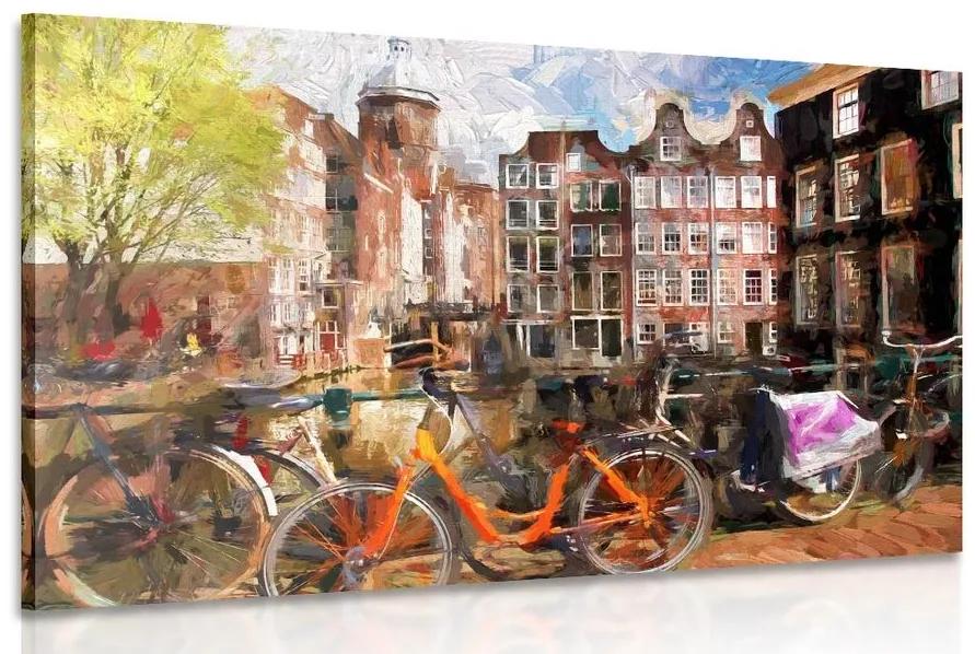 Obraz kreslený Amsterdam - 120x80 cm