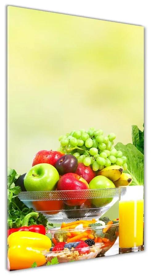 Wallmuralia Vertikální Fotoobraz na skle Zelenina a ovoce 50x100