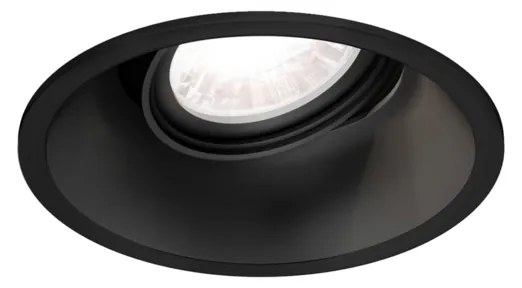 Wever & ducré kulaté stropní zapuštěné svítidlo deep adjust ceiling rec 1.0 led 1800-3000k b tree černá matná