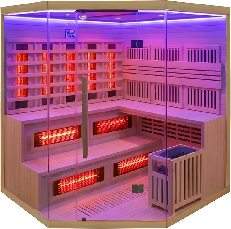 BPS-koupelny Kombinovaná sauna 2v1 - Infrasauna + finská sauna 200x200, 5-6 osob