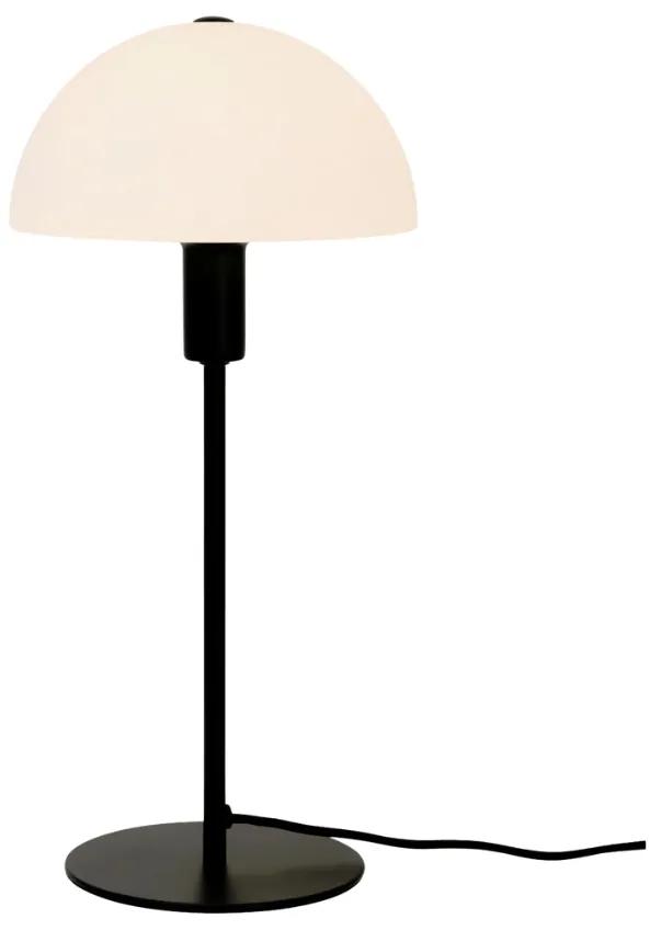 OnaDnes -20% Nordlux Opálově bílá skleněná stolní lampa Ellen s černou podstavou
