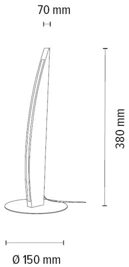 Spot-Light 7017404200000 - LED Stmívatelná stolní lampa DUBAI LED/4W/230V dub