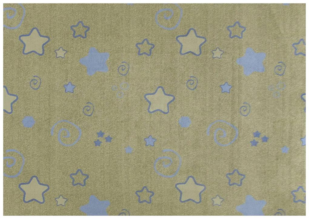 Kusový koberec Stars Pastelový Hvězdy béžový Rozměr: 200x250 cm