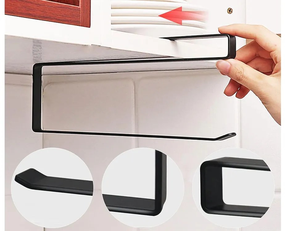 Verk Group Držák na kuchyňské papírové utěrky násuvný kovový loft matný