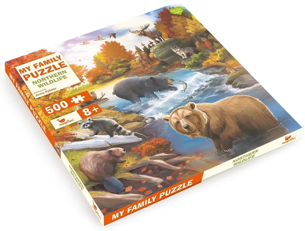 Magellan Rodinné puzzle Divoká zvěř Severu 500 dílků