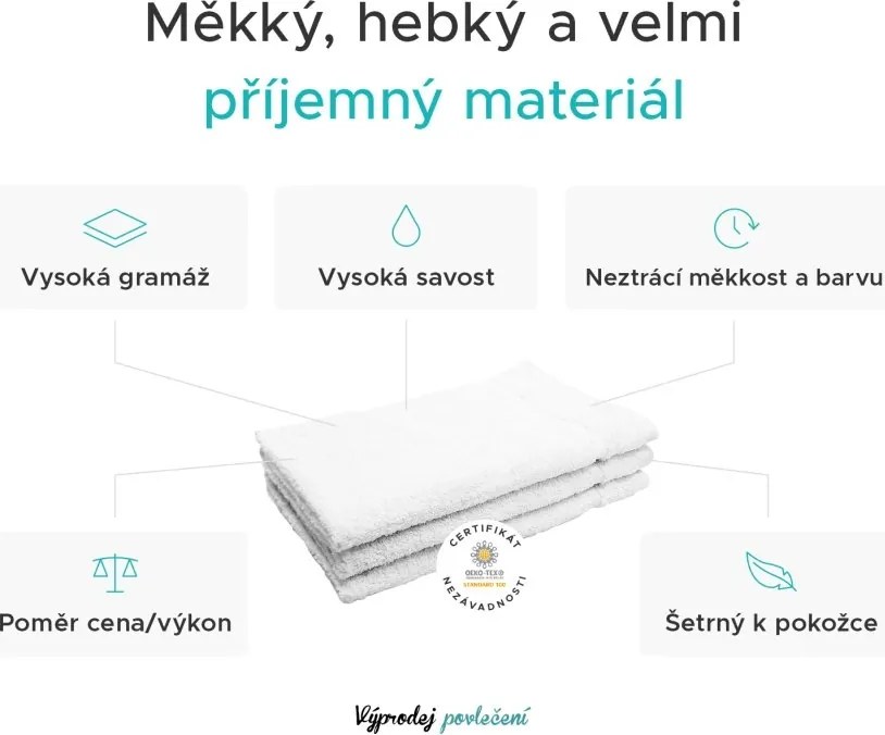 Ručník Classic malý krémový 30x50 cm, 100% bavlna