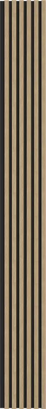 Mexen Lam-B, akustické stěnové lamely 275 × 30 cm, HDF deska 4 mm, technická dýha, ořech lněný, S100-275307-3015-015