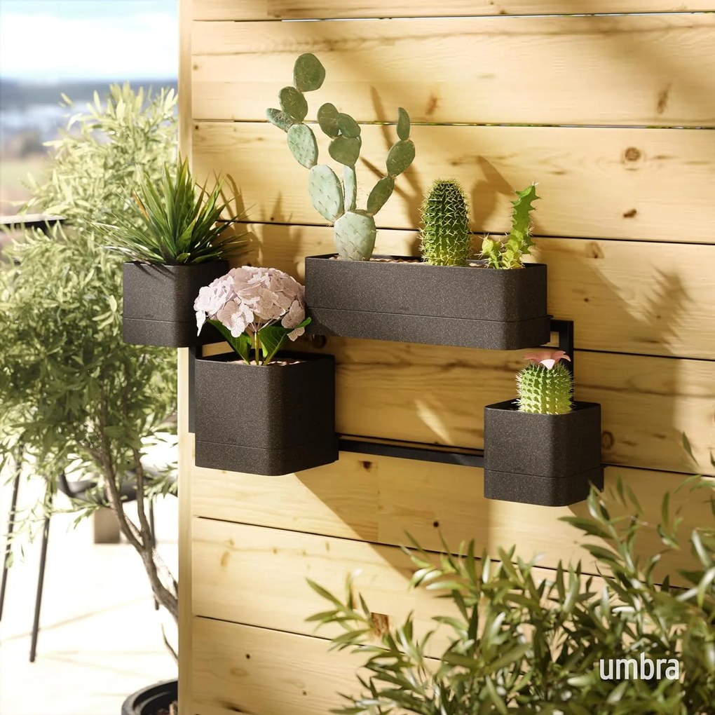 Umbra, Sada závěsných květináčů Cubiko Plant Box 4 ks | černá