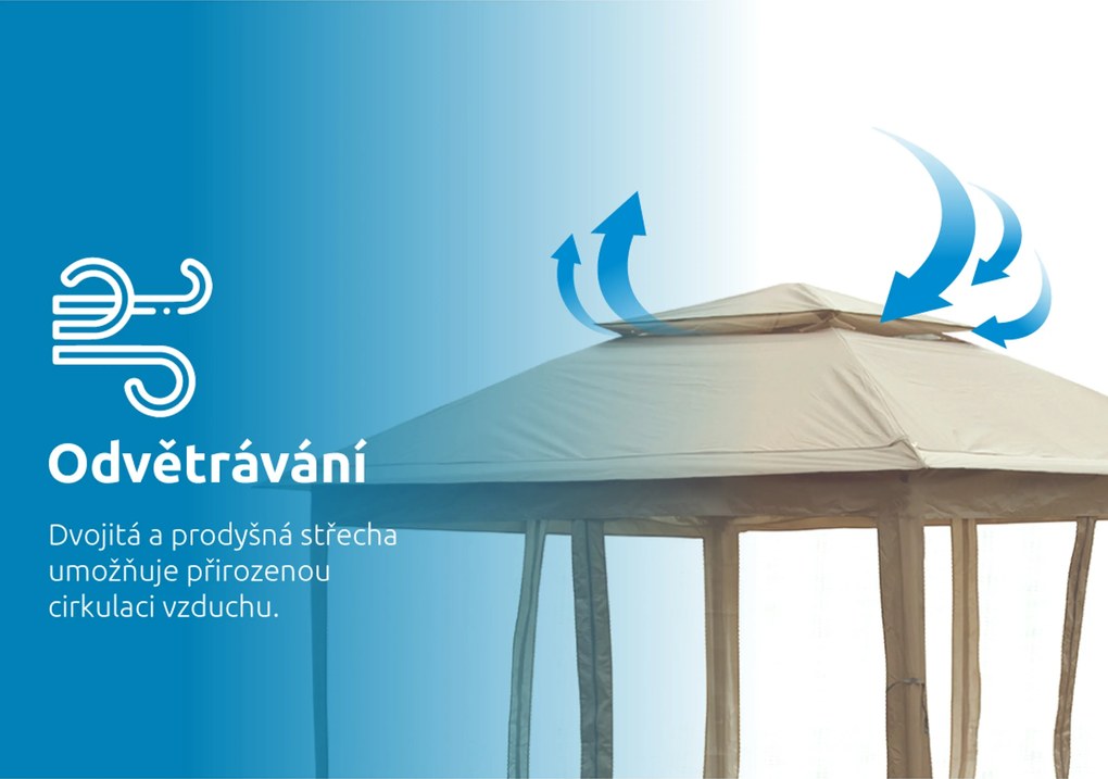 Marimex | Zahradní altán Marimex Vista 3x3 m - béžový (poškozený obal) | 109705740