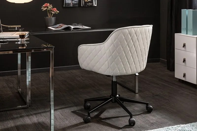 Kancelářská židle Euphoria bílá imitace kůže / 40868