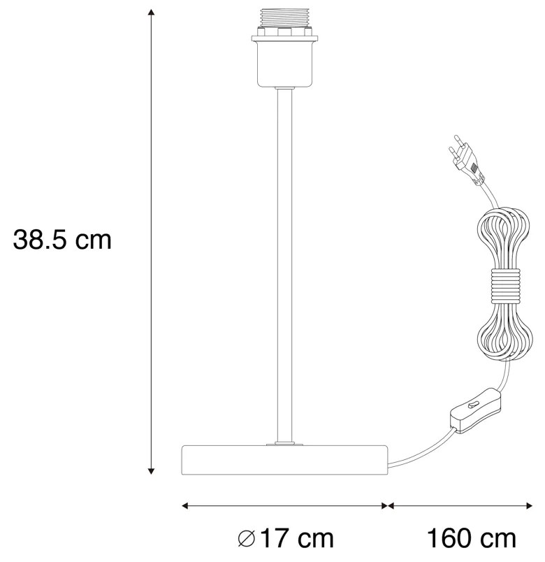 Klasická stolní lampa mosazná - Kaso