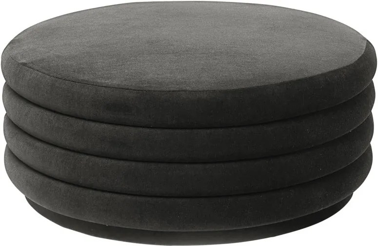 Ferm Living Pouf Round large, dark grey