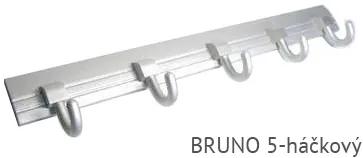 kovový věšák BRUNO 3h,4h,5h Varianta: BRUNO 3-háčkový, eloxovaný hliník