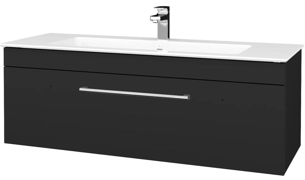 Dřevojas Koupelnová skříň ASTON SZZ 120 Varianta: N01 Bílá lesk / Úchytka T01 / D16 Beton tmavý