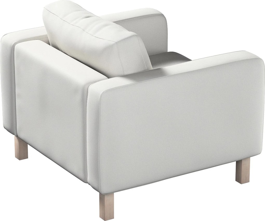 Potah na křeslo IKEA Karlstad, krátký barva šedá látka pletený vzor