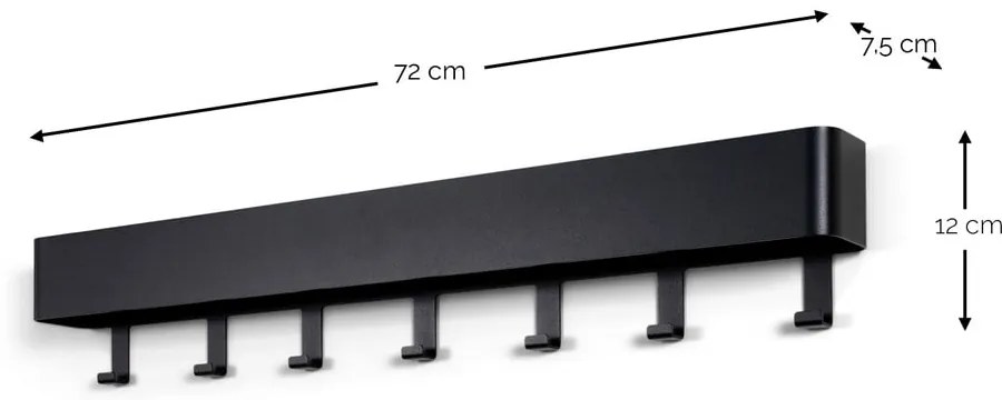 Světle žlutý ocelový nástěnný věšák s poličkou 72 cm Dax Play – Spinder Design
