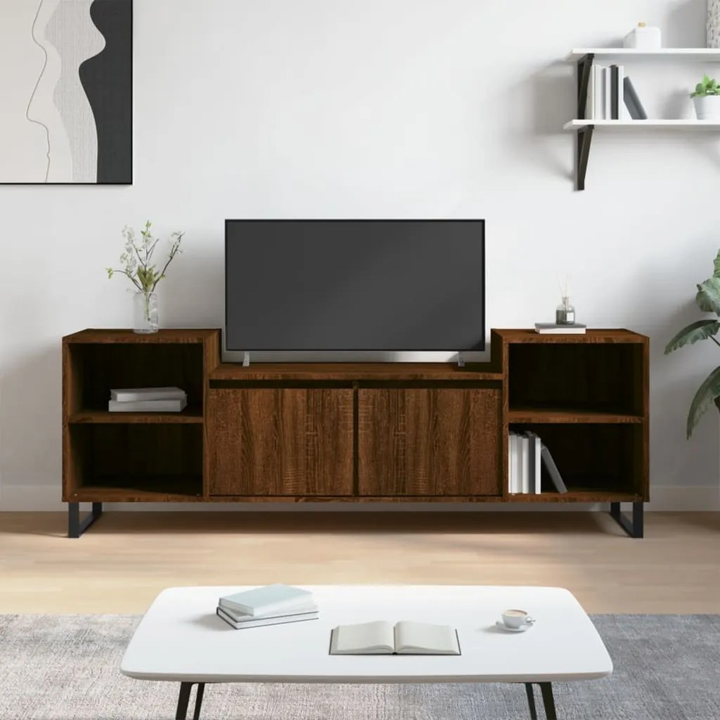 vidaXL TV skříňka hnědý dub 160x35x55 cm kompozitní dřevo