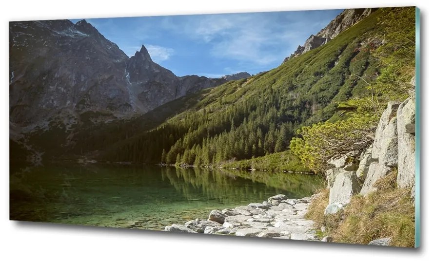 Wallmuralia Fotoobraz na skle Mořské oko Tatry 100x50