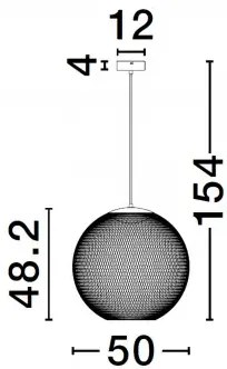 LED černá designová svítilna Kinetic 154