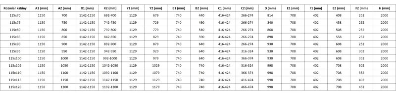 Mexen Lunar, L Duo výklopný sprchový kout 115 x 115 cm, 8mm čiré sklo, grafitový profil, 834L-115L-115P-95-00