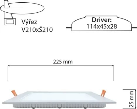 LED podhledové svítidlo McLED TORO S21 TS225-21W2700K-W-EN teplá bílá ML-412.007.33.0