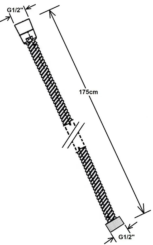 Mosazná sprchová hadice ve zlaté barvě Powerflex – Sapho