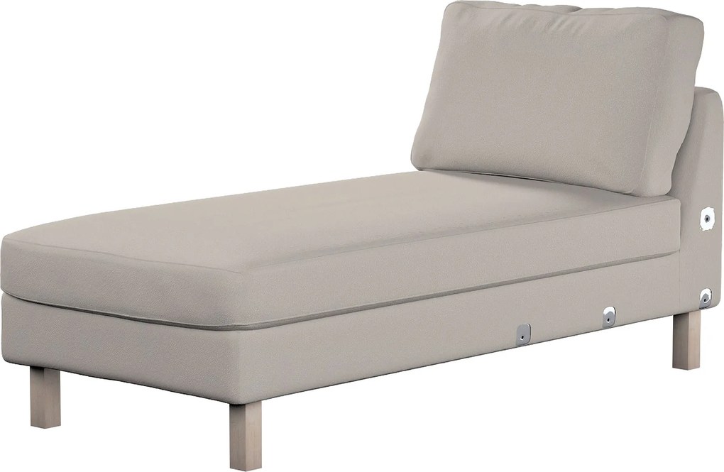 Potah na přídavný šezlong IKEA Karlstad, krátký barva béžová látka pletený vzor