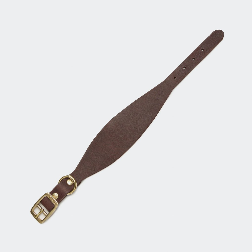 Cloud7 Kožený obojek pro chrty Paddle Brown Velikost: XL