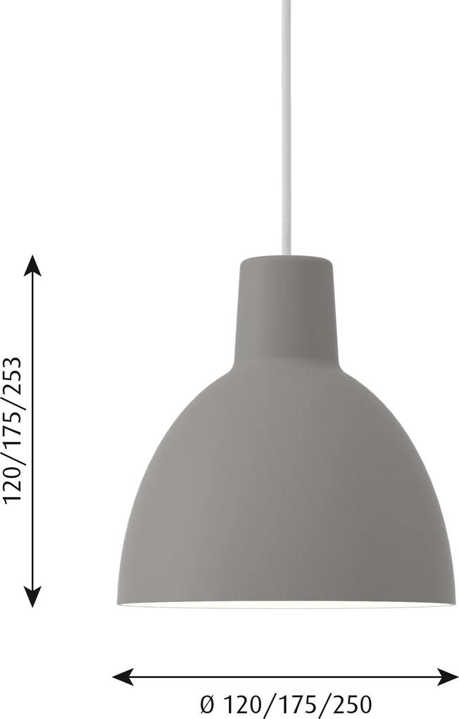 Závěsná lampa Toldbod 17 cm světle šedá