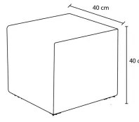 Taburet CUBI 40x40 cm béžová