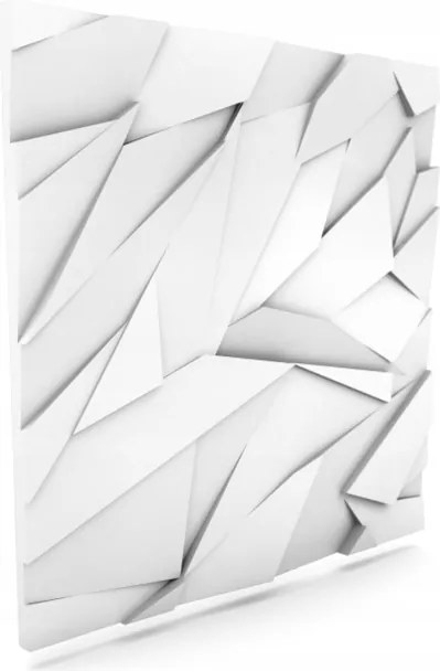 Polystyrénový 3D obkladový panel 60x60 cm Glass bílý