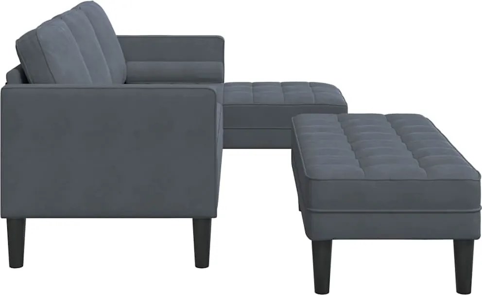 Set pohovek 2 ks Tmavě šedá Polyester 3329265
