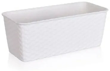 VETRO PLUS Truhlík samozavlažovací ratan 30cm, bílý