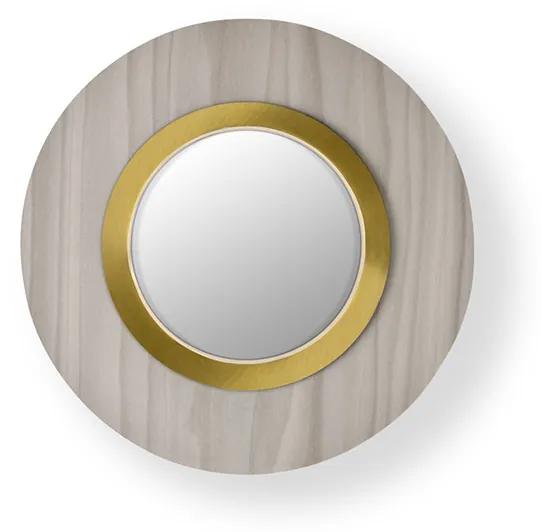 Nástěnné kruhové svítidlo ze dřeva Lens Circular Wall  Nástěnné kruhové svítidlo ze dřeva Lens Circular Wall Barva svítidla: Zlatá, Dekor: Šedý