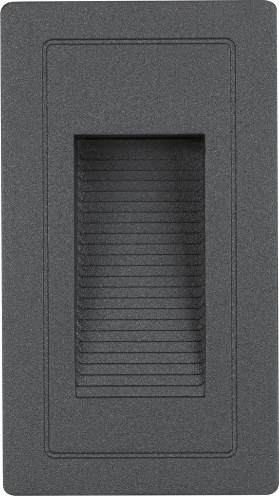 P 94382 Venkovní vestavné svítidlo do zdi High LED černá IP44 4W 230V teplá bílá 105x60mm - PAULMANN