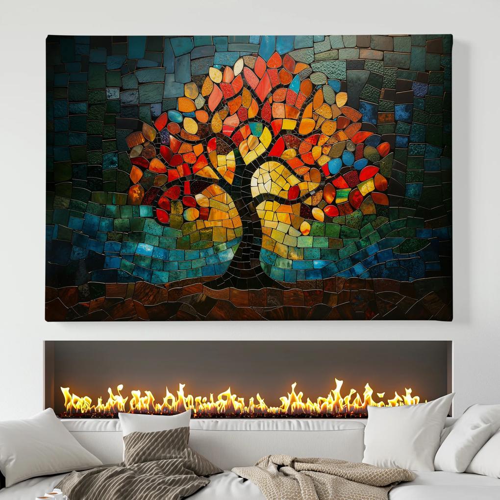 Obraz na plátně - Strom života Mozaika spojení FeelHappy.cz Velikost obrazu: 60 x 40 cm