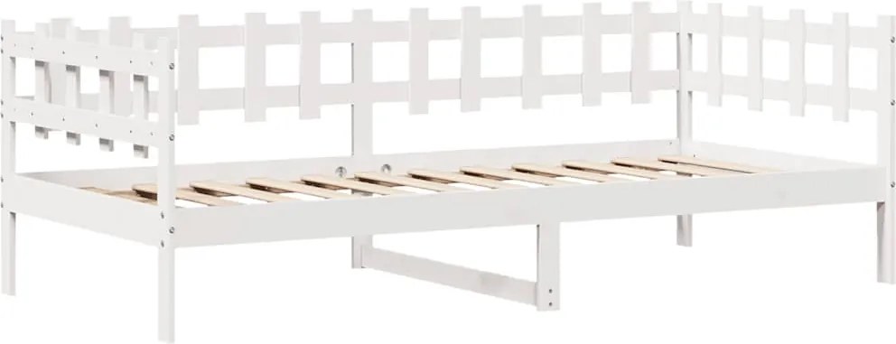 Válenda se zásuvkami bílá 90 x 190 cm masivní borovice 3302131