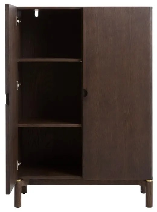 Designová skříňka Takayoshi 130 cm tmavě hnědá