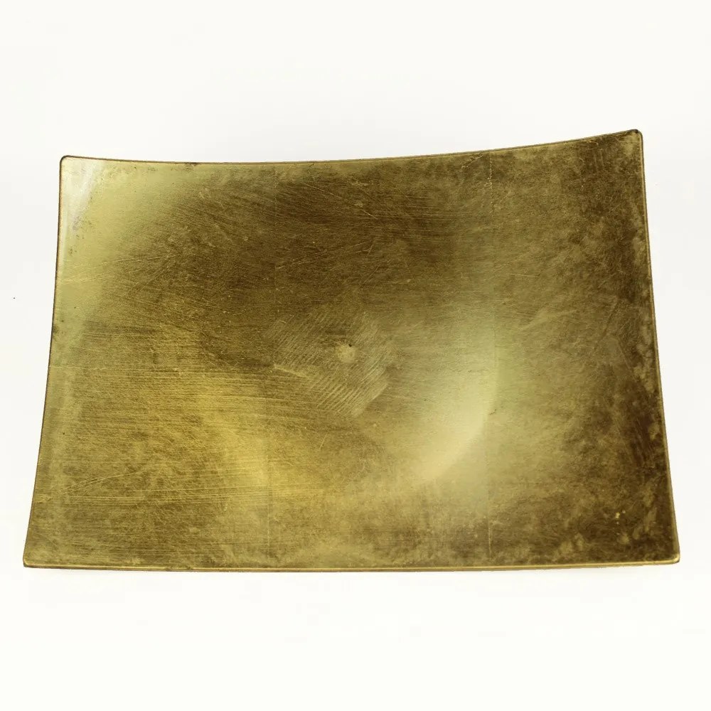 Talíř zlatý retro 35cm x 25cm