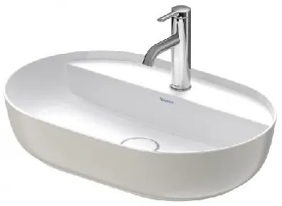 Duravit Luv - Umyvadlo na desku, 600x400 mm, bez přepadu, s otvorem pro baterii, WonderGliss, bílá/matná šedá 03806023001