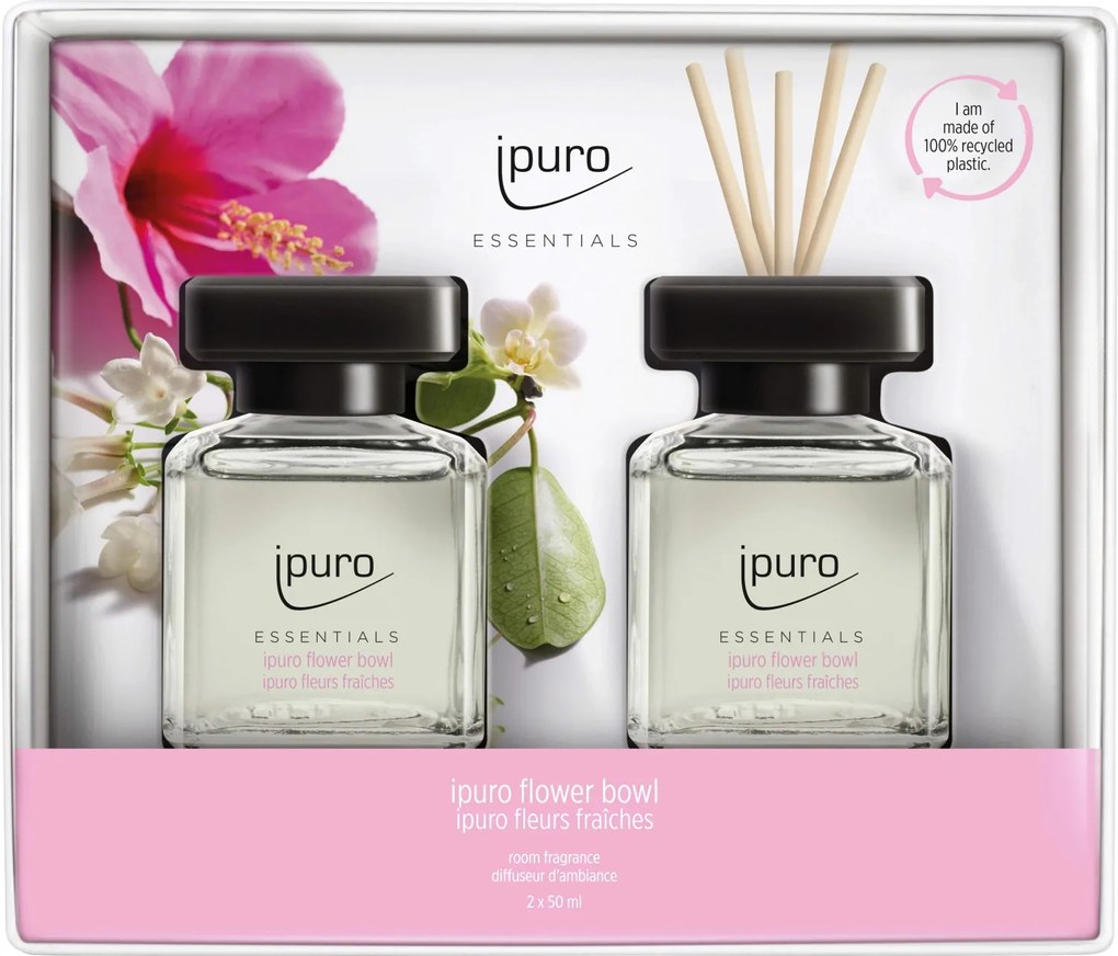 Ipuro Sada aroma difuzérů Essentials, Flower Bowl, 2x 50 ml