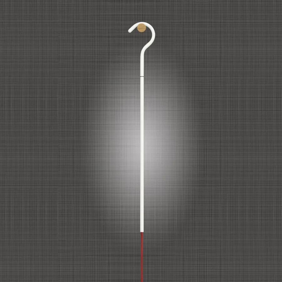 Závěsná LED lampa Cane Barva konstrukce: stříbrná, Barva kabelu: černá