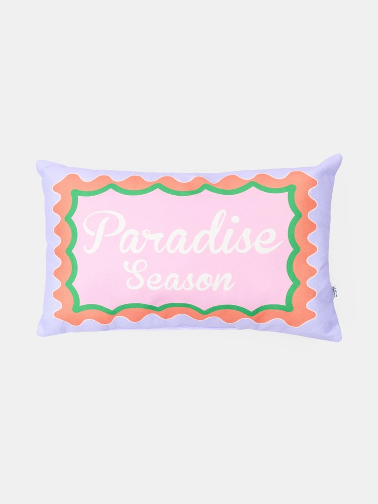 Sinsay - Dekorativní polštář s nápisem „Paradise Season” - růžová