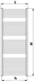 KORADO koupelnové těleso Koralux Linear Classic, KLC 1500.750