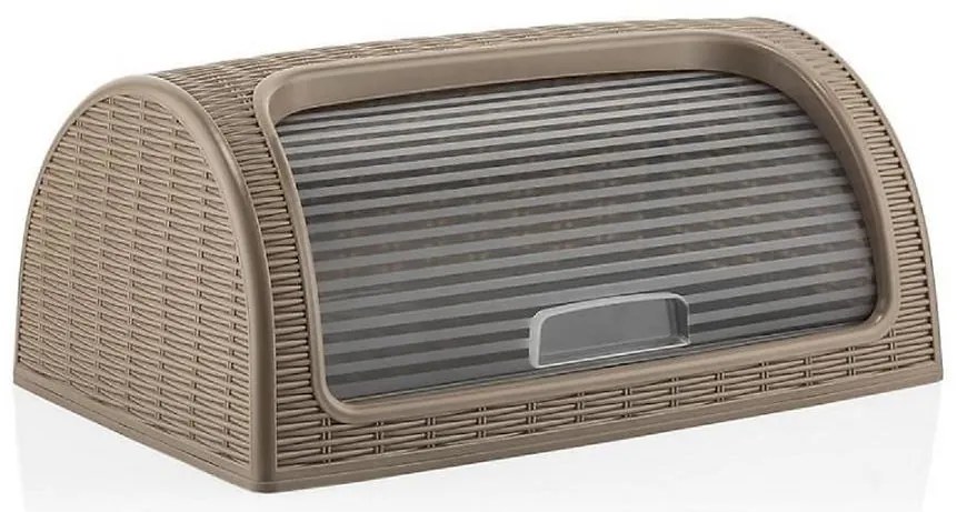 Chlebník rattan 41,7x26,9x18,1 brąz