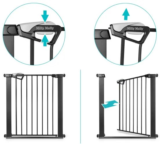 Bezpečnostní zábrana GUARDY na schody, černá